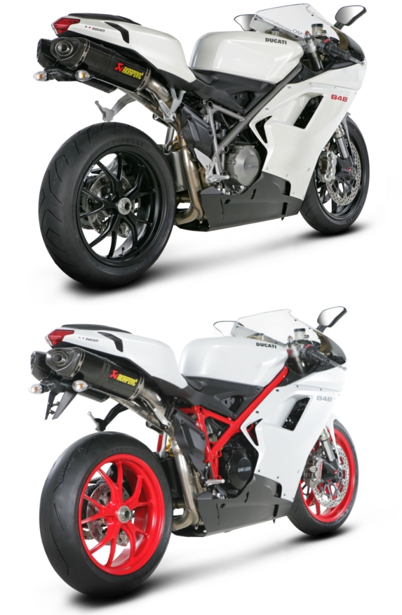 Ducati 1198 / S 2009-2012 Akrapovic Carbon Silencer Slip-On Kit - Pair ...