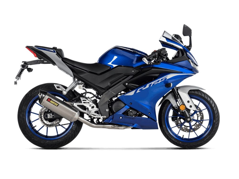 Yamaha YZF-R125 2021-2024 Akrapovic Titanium Silencer Complete System ...